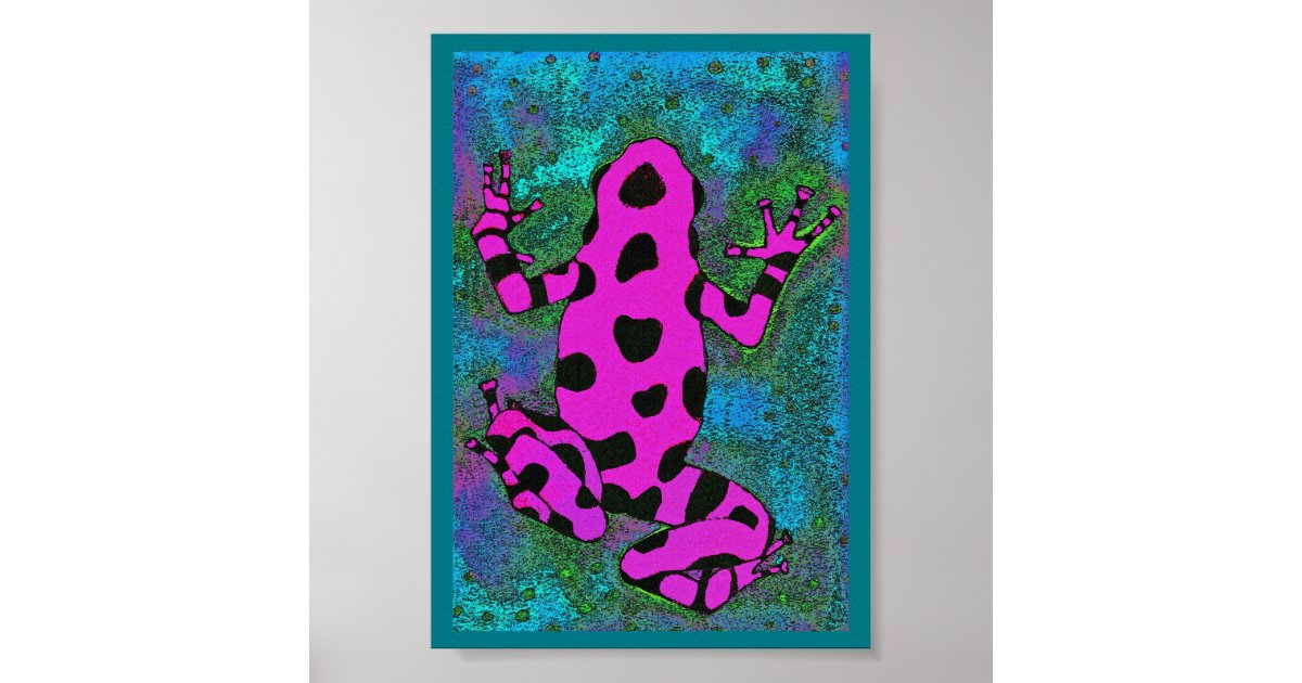 Hot Pink Frog Poster | Zazzle