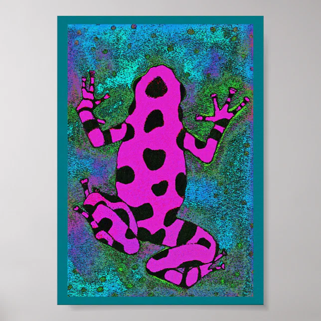 Hot Pink Frog Poster | Zazzle