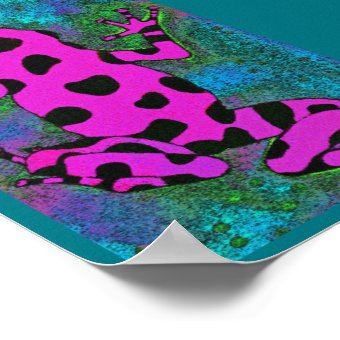 Hot Pink Frog Poster | Zazzle