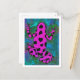 Hot Pink Frog with Black Spots Holiday Postcard | Zazzle