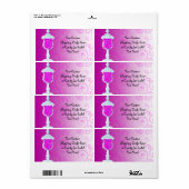 Hot Pink Fuchsia Candy Buffet Label | Zazzle