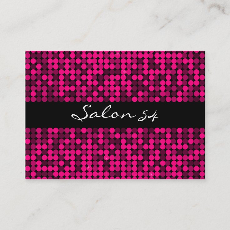 Hot Pink Glam Business Card | Zazzle
