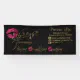 Hot Pink Glitter and Gold Lips Banner | Zazzle