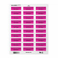 Hot Pink Glitter Bokeh Custom Text Address Label | Zazzle