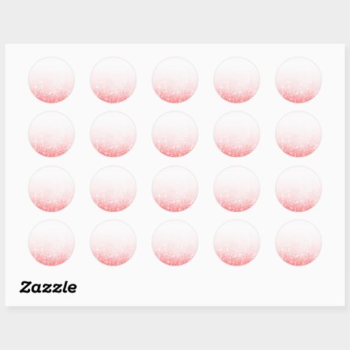Hot Pink Glitter Custom Trendy Classic Round Sticker | Zazzle