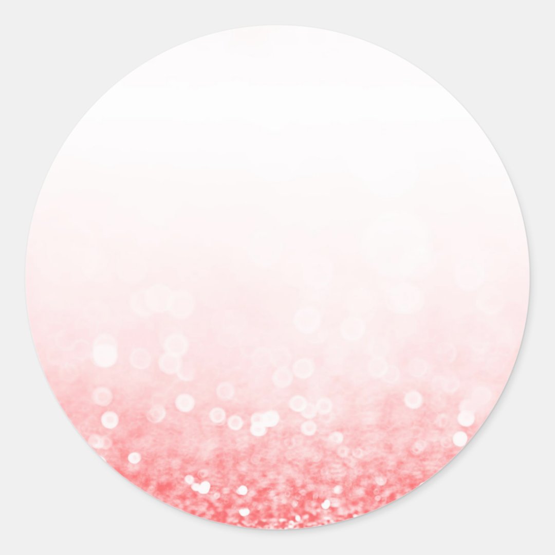 Hot Pink Glitter Custom Trendy Classic Round Sticker | Zazzle