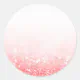 Hot Pink Glitter Custom Trendy Classic Round Sticker | Zazzle