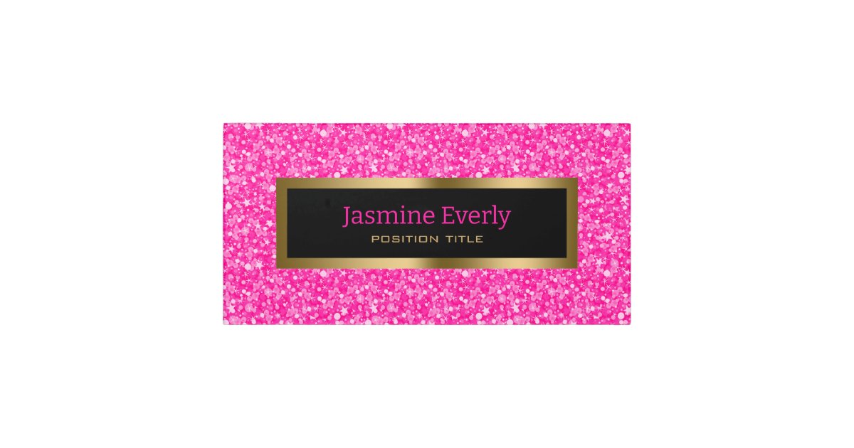 Hot Pink Glitter Door Sign | Zazzle