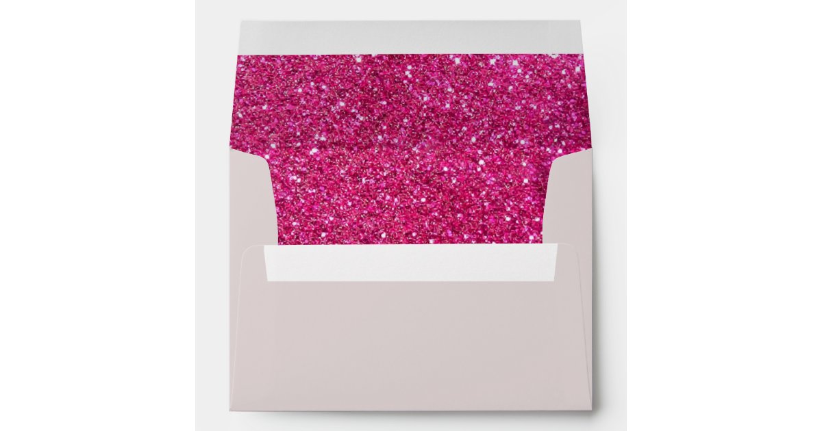 Hot Pink Glitter Envelope | Zazzle