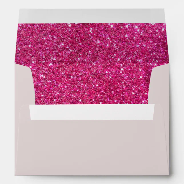 Hot Pink Glitter Envelope | Zazzle