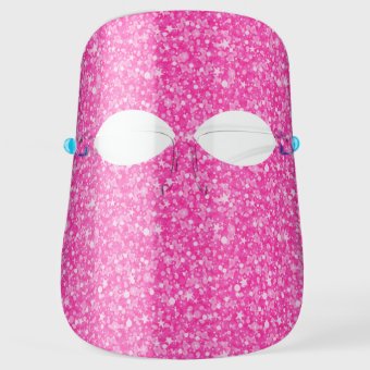 Hot Pink Glitter Face Shield | Zazzle