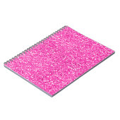 Hot Pink Glitter Notebook | Zazzle