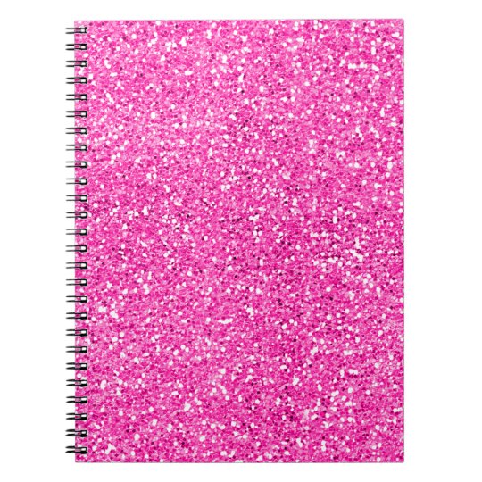 Hot Pink Glitter Notebook | Zazzle.com