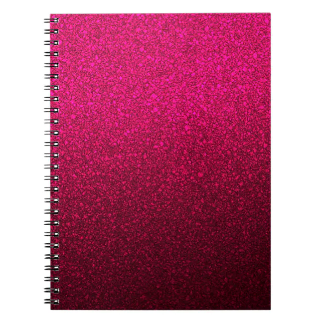 Hot Pink Glitter Notebook | Zazzle