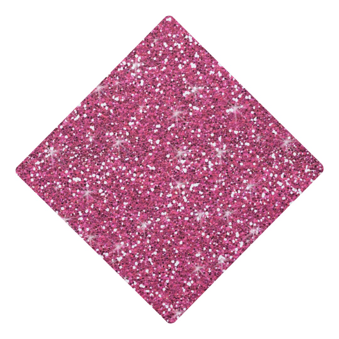 Hot Pink Glitter Printed Graduation Cap Topper | Zazzle