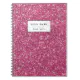 Hot Pink Glitter Printed Notebook | Zazzle