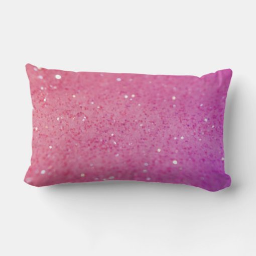Hot Pink Glitter - Shiny, Sparkles Lumbar Pillow | Zazzle
