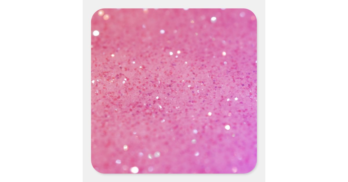 Hot Pink Glitter - Shiny, Sparkles Square Sticker | Zazzle