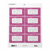 Hot Pink Glitter Sparkles Label | Zazzle