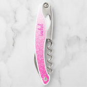 Hot Pink Glitter Waiter's Corkscrew | Zazzle