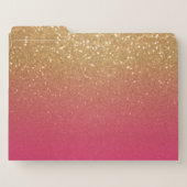 Hot Pink Gold Glitter File Folder | Zazzle