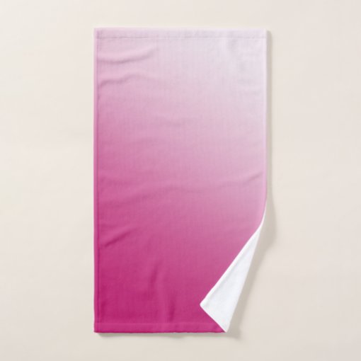 Hot Pink Gradient Bath Towel Set | Zazzle
