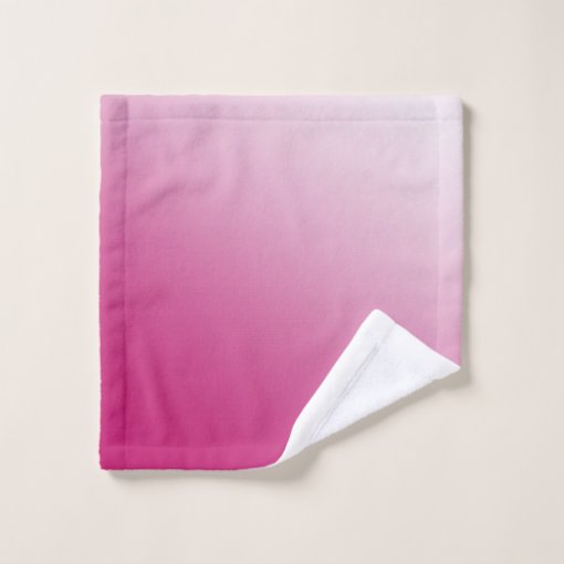 Hot Pink Gradient Bath Towel Set | Zazzle
