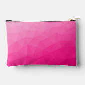 Hot pink gradient geometric mesh pattern Monogram Accessory Pouch | Zazzle