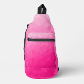 Hot pink gradient geometric mesh pattern sling bag | Zazzle