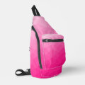 Hot pink gradient geometric mesh pattern sling bag | Zazzle