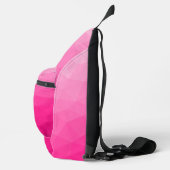 Hot pink gradient geometric mesh pattern sling bag | Zazzle
