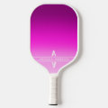 Hot Pink Gradient Monogram Initials Pickleball Paddle | Zazzle