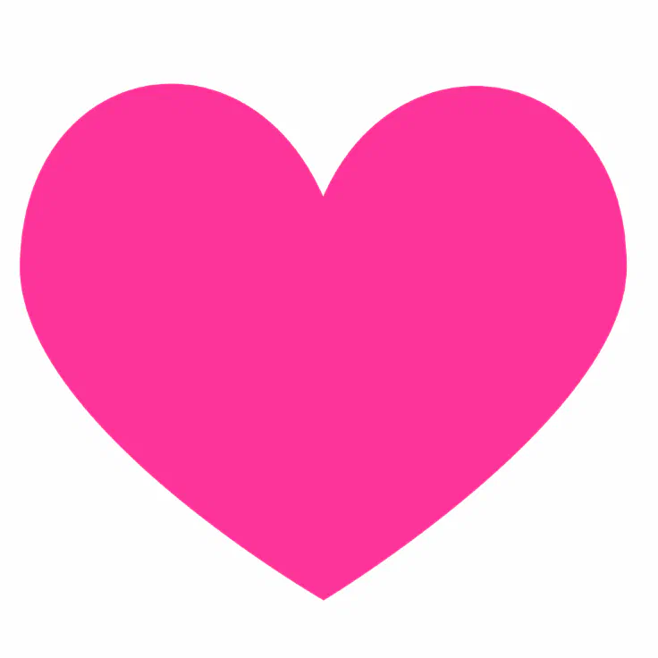Hot Pink Heart Magnet | Zazzle