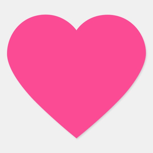 Hot Pink Heart Sticker | Zazzle.com