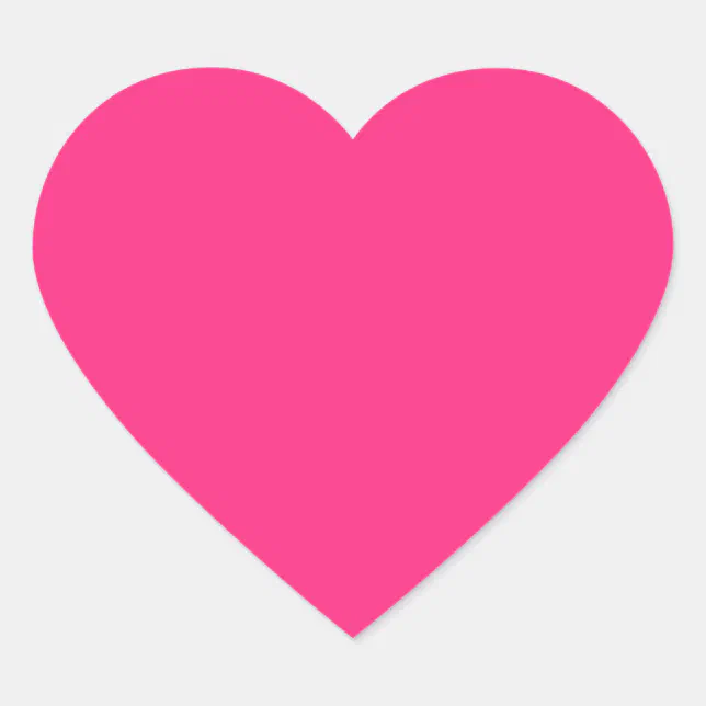 Hot Pink Heart Sticker | Zazzle