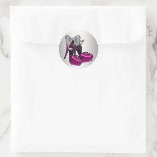 Hot Pink High Heel Shoe Stickers | Zazzle