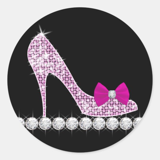 Hot Pink High Heel Shoe Stickers | Zazzle.com
