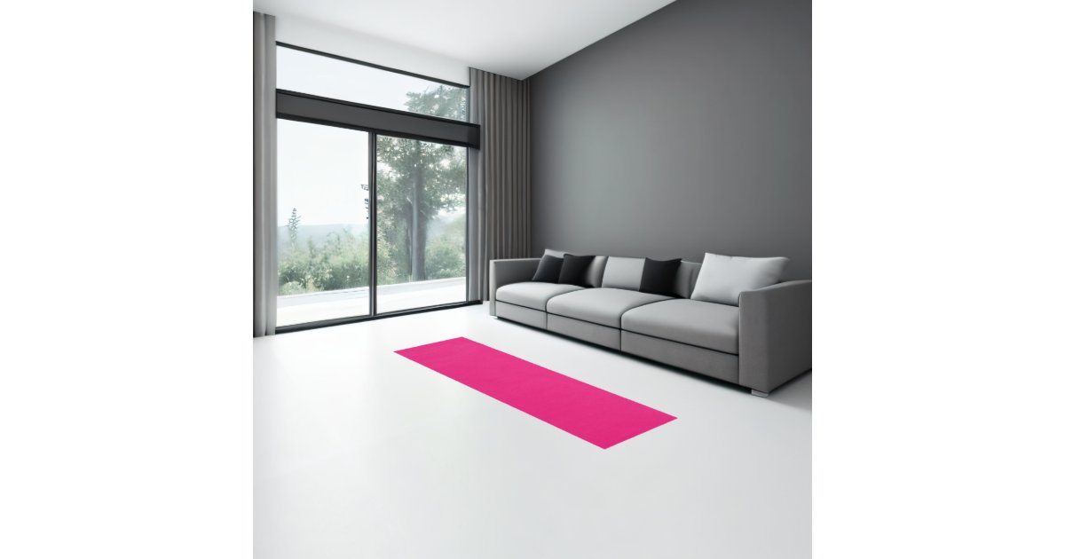 Hot Pink indoor runner rug | Zazzle