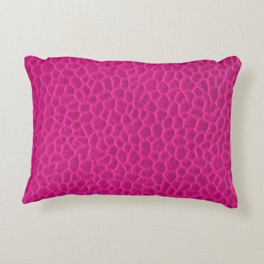 Hot Pink Leather Texture Decorative Pillow | Zazzle.com