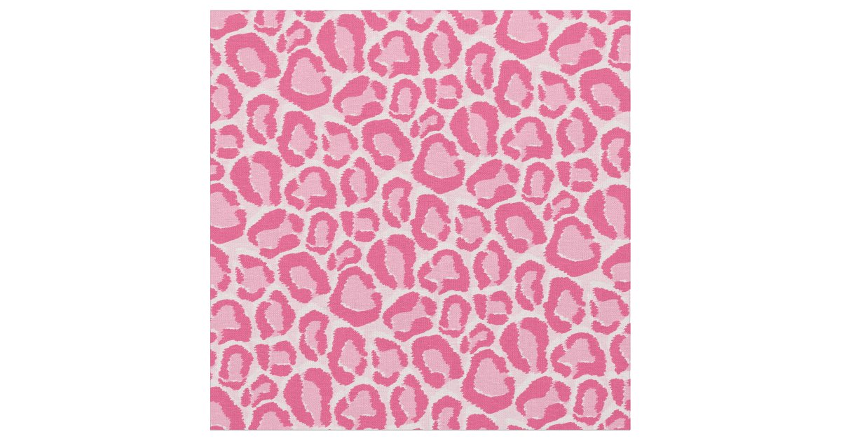 Hot Pink Leopard Animal Print Fabric | Zazzle