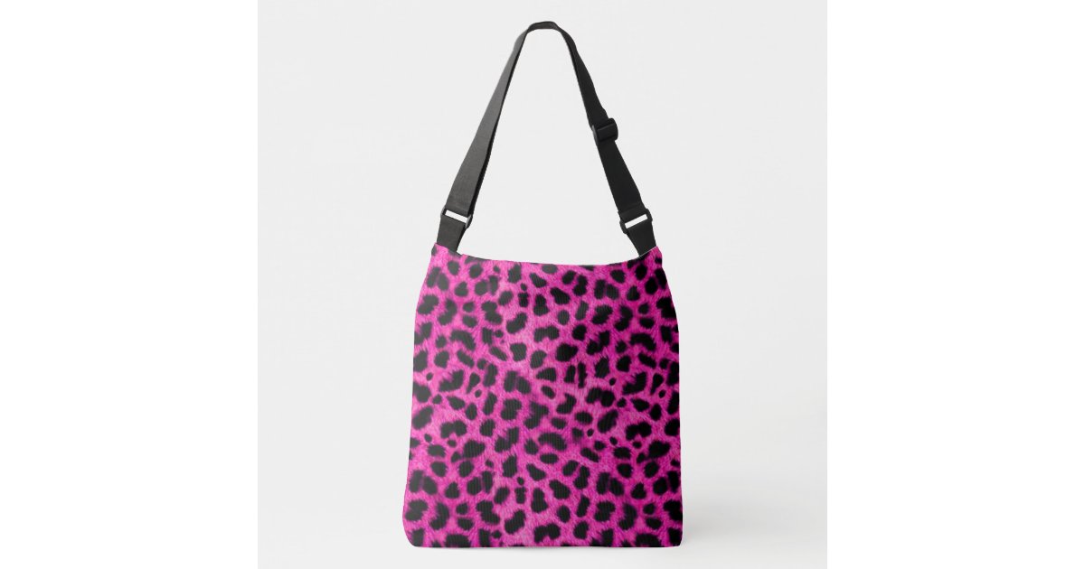 Hot Pink Leopard Print Crossbody Bag | Zazzle