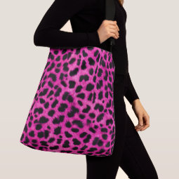 Hot Pink Leopard Print Crossbody Bag | Zazzle