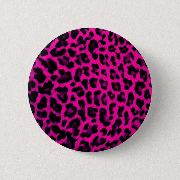 Hot Pink Leopard Print Pinback Button | Zazzle.com