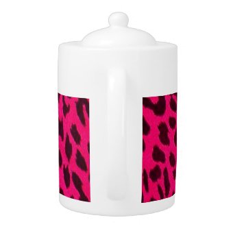 Hot Pink Leopard Print Teapot | Zazzle
