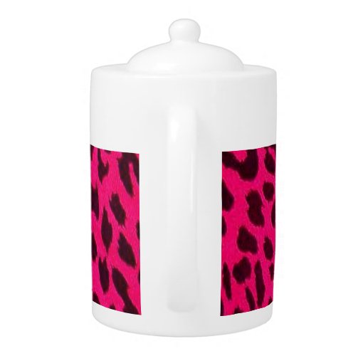 Hot Pink Leopard Print Teapot | Zazzle