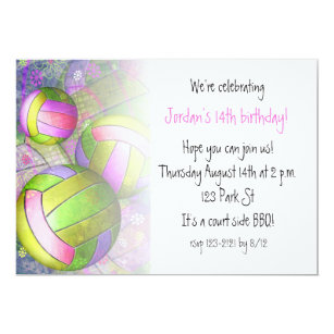 Volleyball Invitations | Zazzle