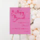 Hot Pink Modern Birthday Brunch Party Welcome Sign | Zazzle