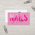 Hot Pink Nails Drip Nail Art Manicure QR Code Business Card | Zazzle