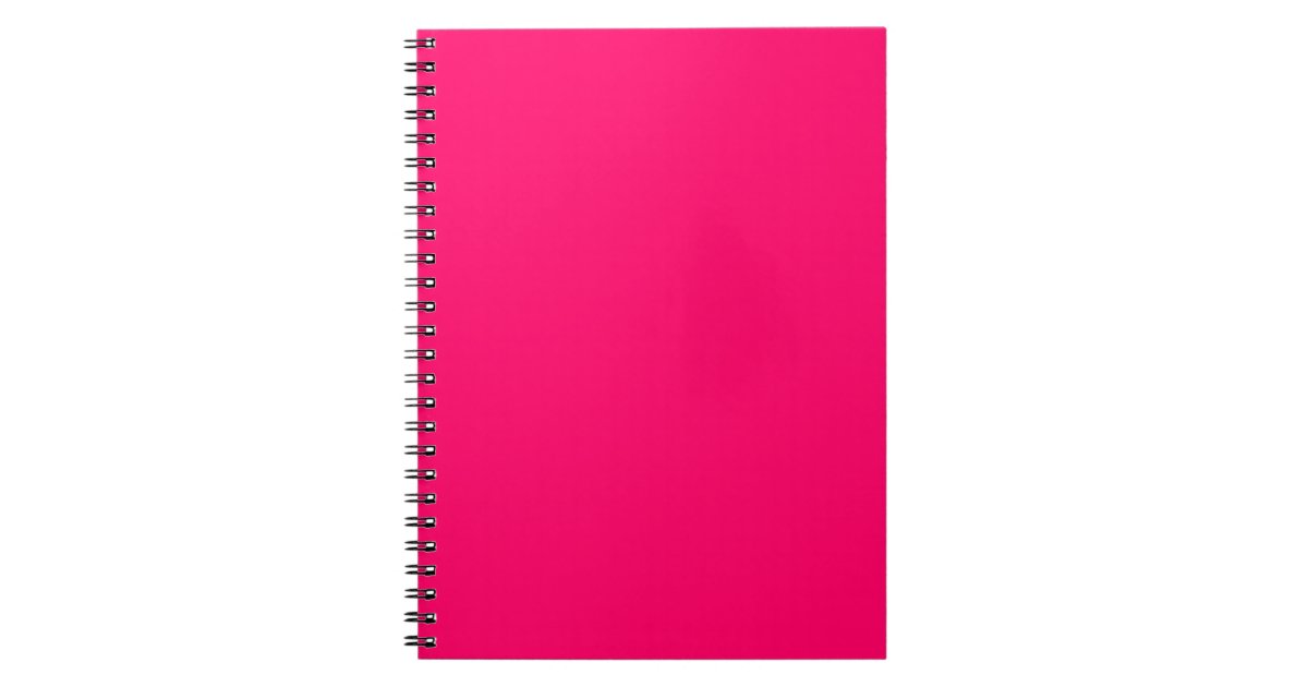 Hot Pink Notebook | Zazzle