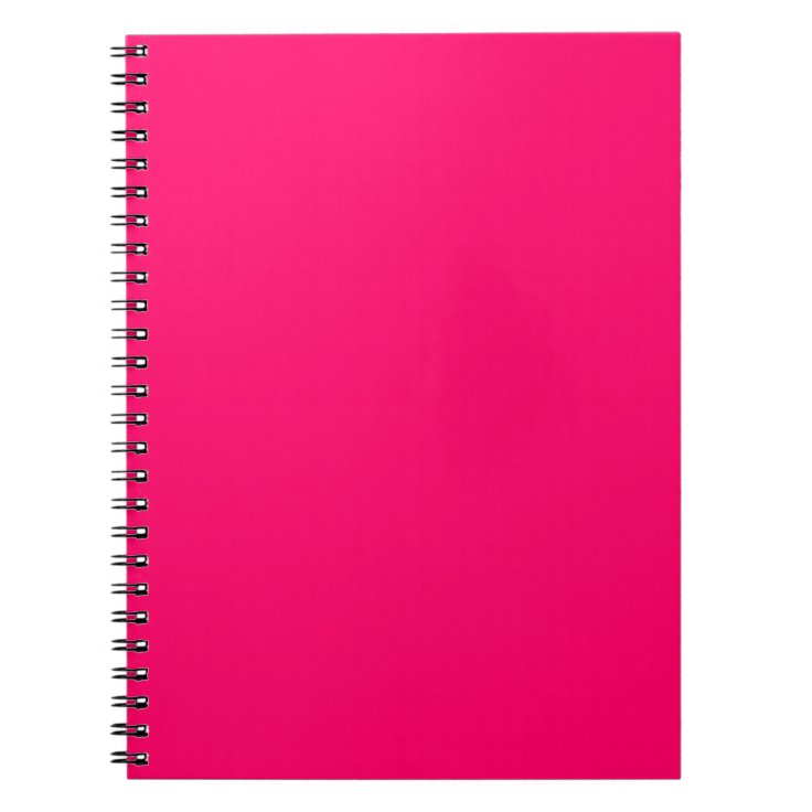 Hot Pink Notebook | Zazzle